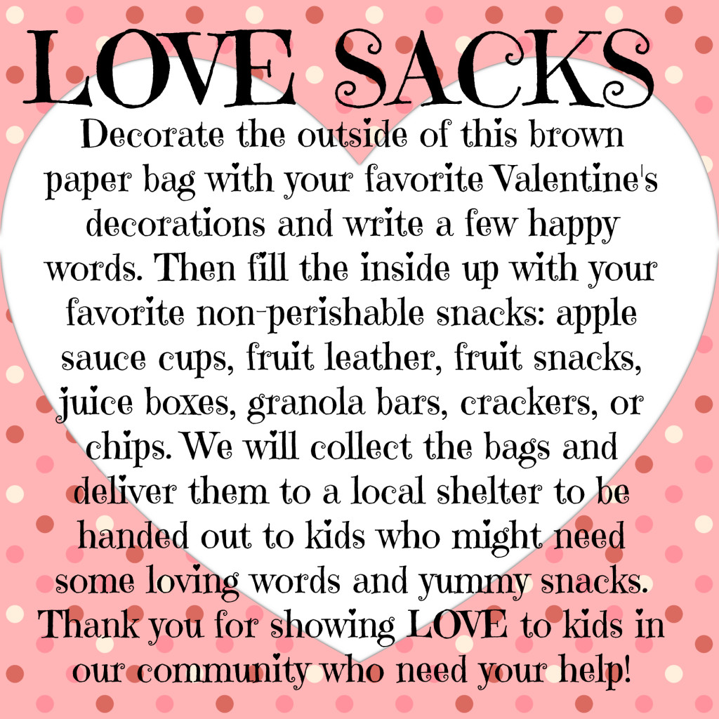 Valentine Service: Love Sacks - Brooke Romney Writes