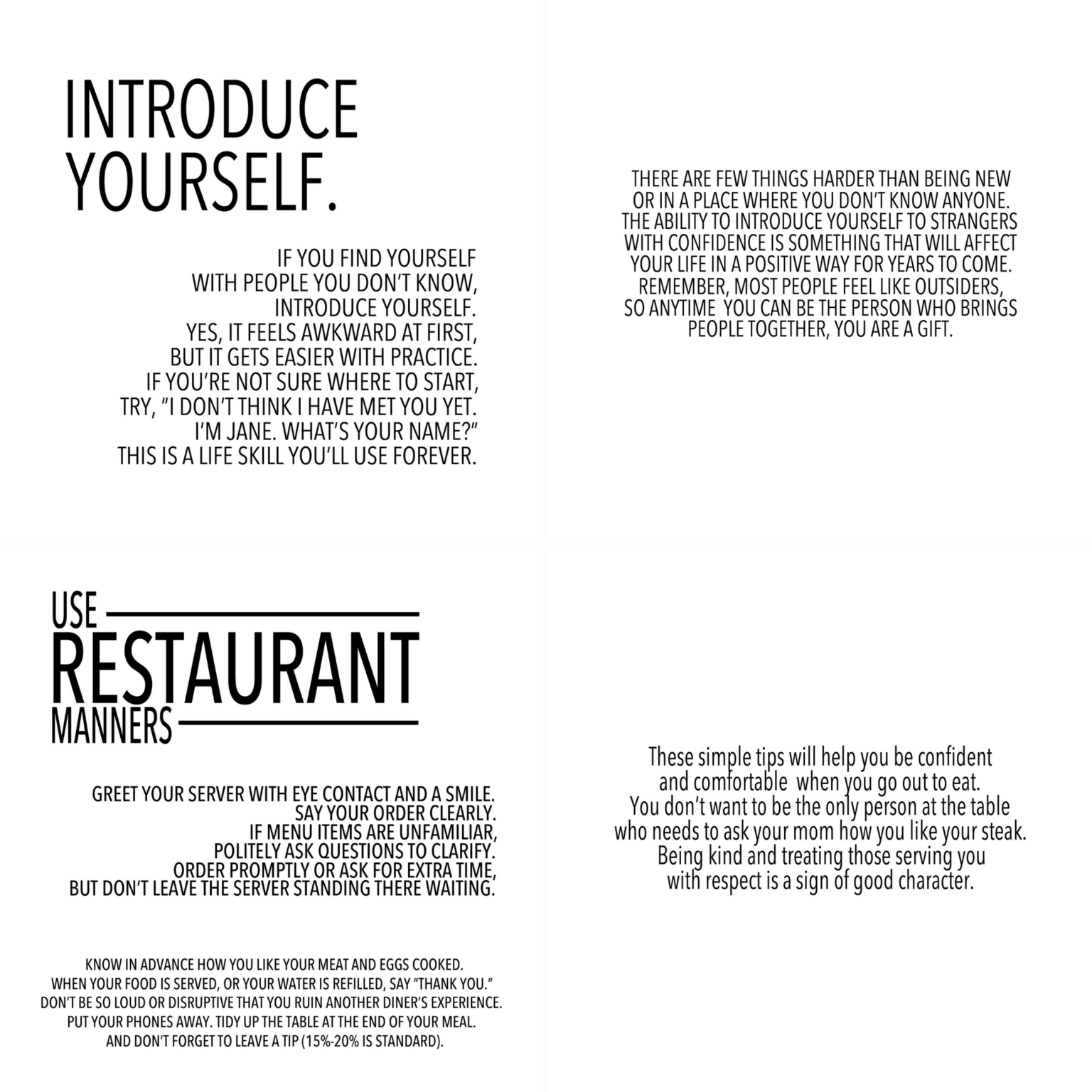 52 Modern Manners for Teens! - Brooke Romney Writes